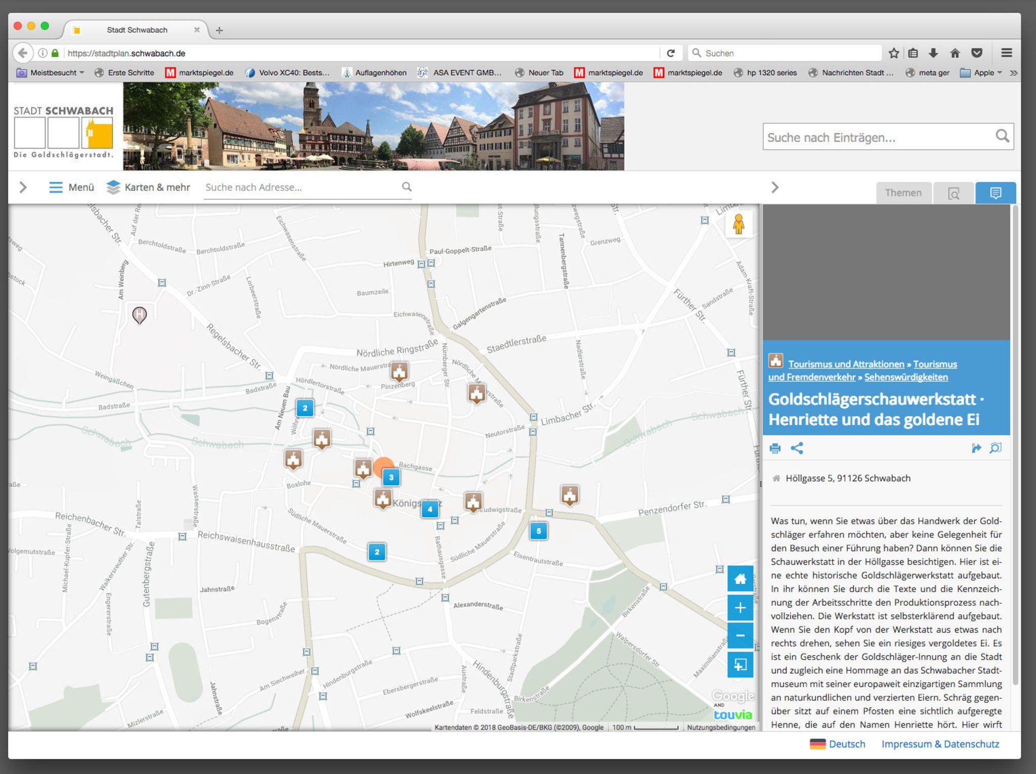 Informationen ohne Ende: Schwabach mit neuem Online-Stadtplan - Schwabach