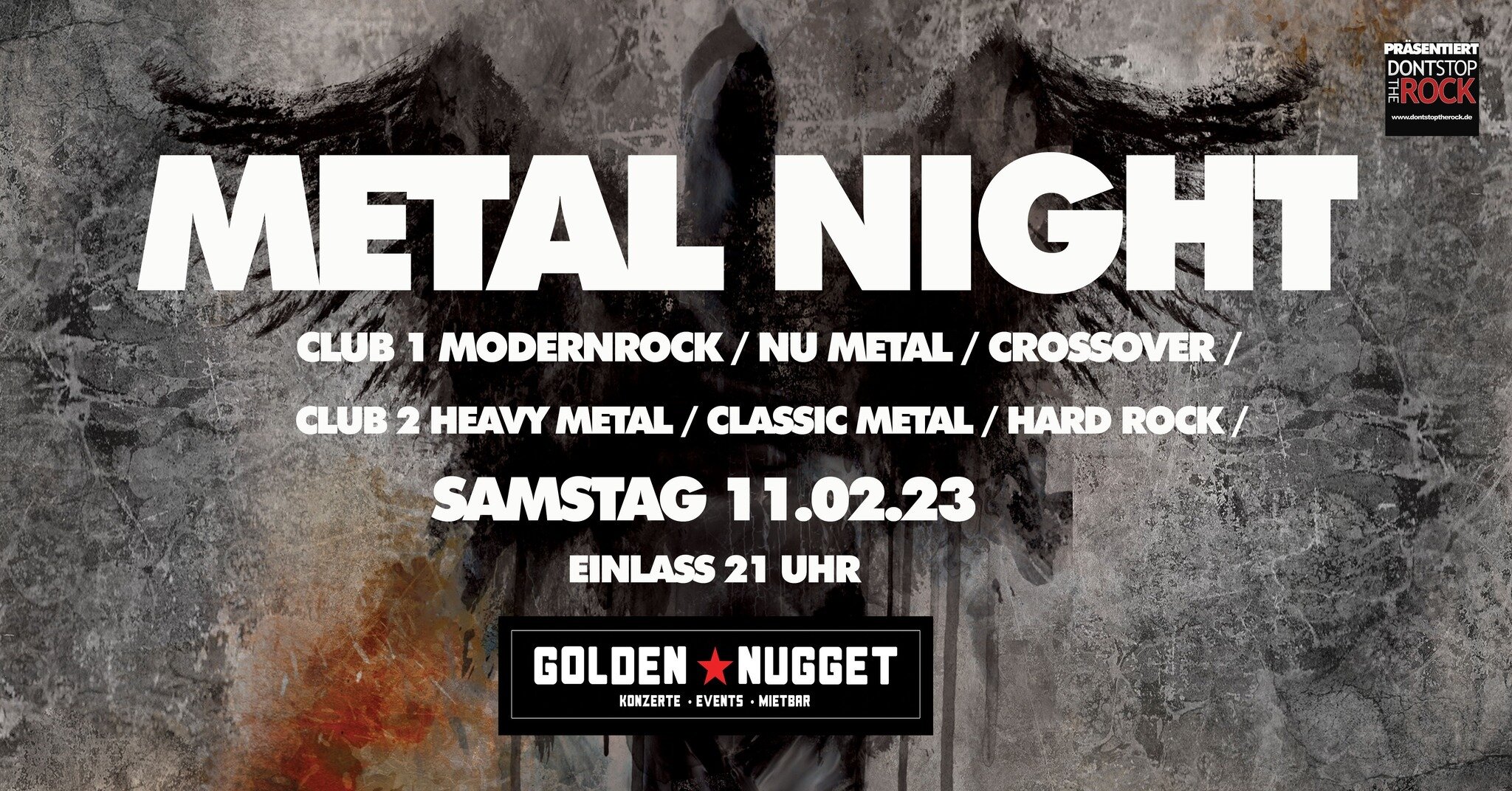 Rock & Metal mit zwei DJs: Metal Night im Golden Nugget - Nürnberg