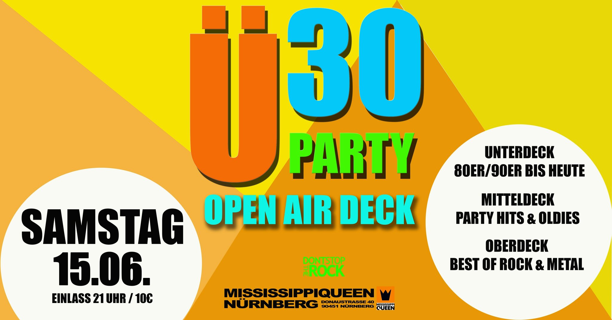 Rock, Dance, Party Hits & Oldies: Ü30 Party auf 3 Decks plus Open-Air ...