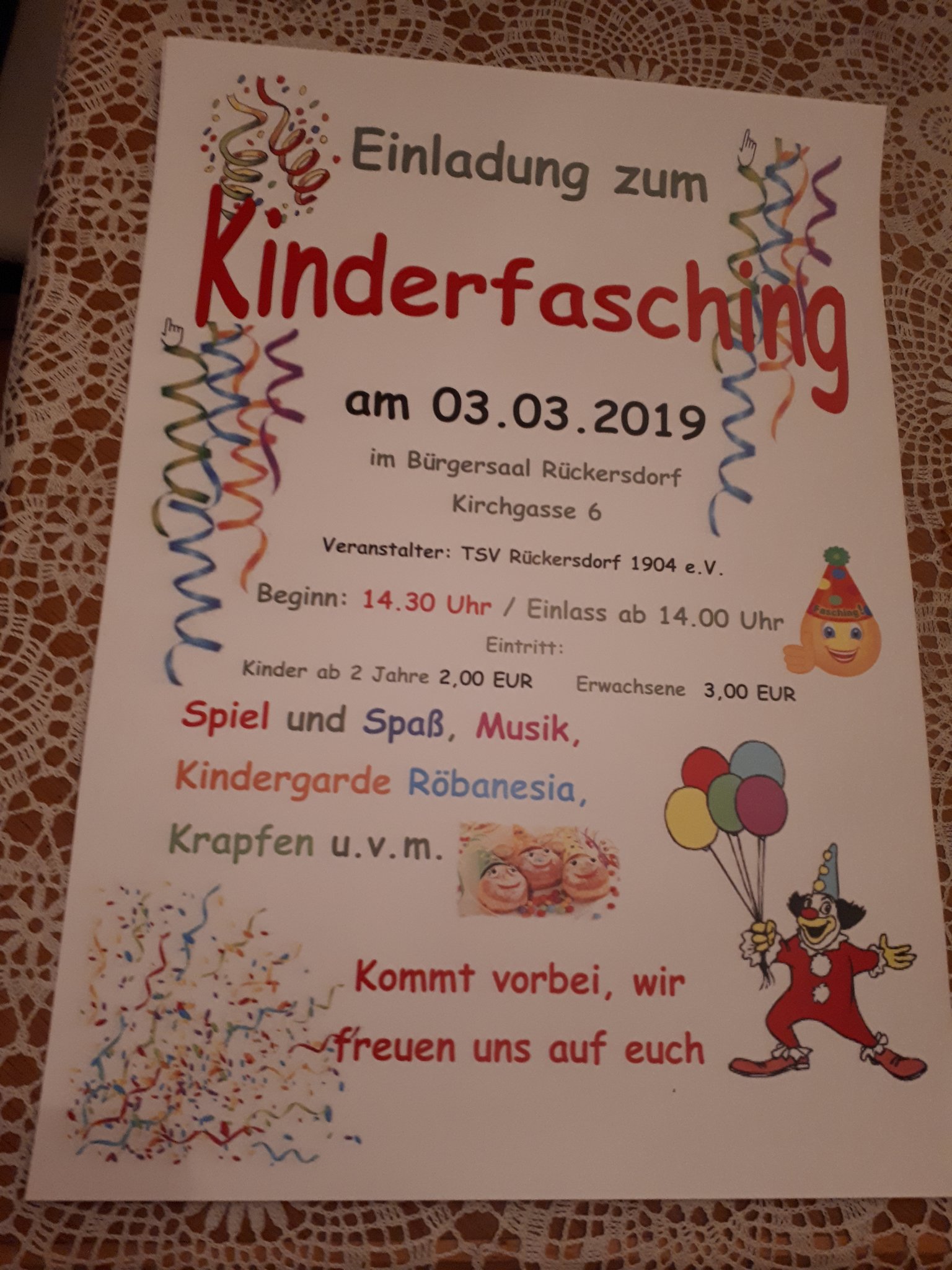 TSV Kinderfasching